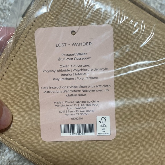 Lost + Wander | Bags | Nwt Lost And Wander Tan Passport Wallet Wristlet ...